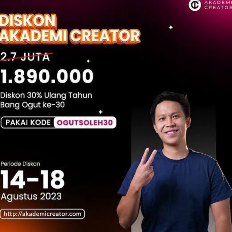 Jual Kelas Akademi Creator Bang Ogut Mastery d H4X9 | Shopee Indonesia