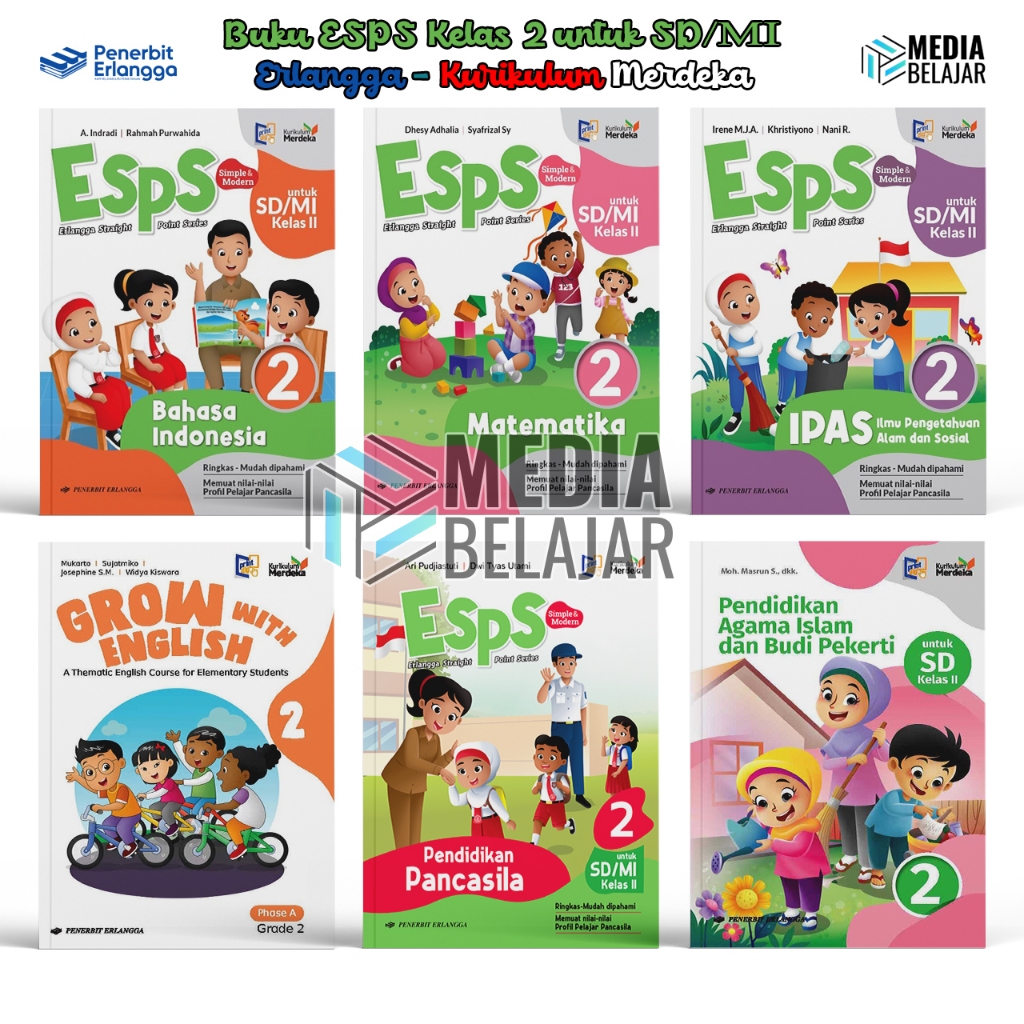 Jual Buku ESPS Kelas 2 SD Kurikulum Merdeka Revisi Terbaru 2024 - Erlangga Original & Lengkap ...
