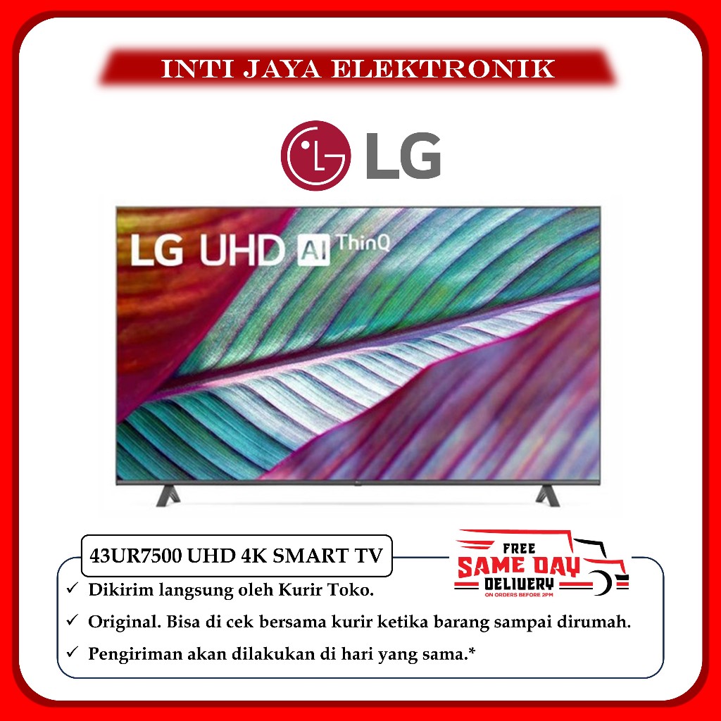 Jual TV LG 43 INCH SMART TV UHD 4K 43UR7500PSC 43 INCH SMART UHD AI ...
