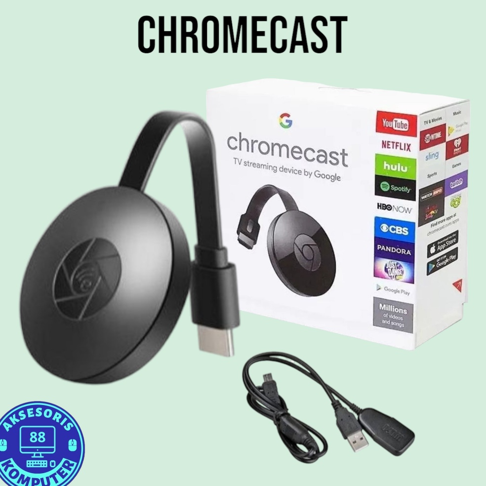Jual CHROMECAST TV STREAMING 4K STREAMING HDMI GOOGLE CHROME CAST WIRELESS DONGLE o E7L6 ...