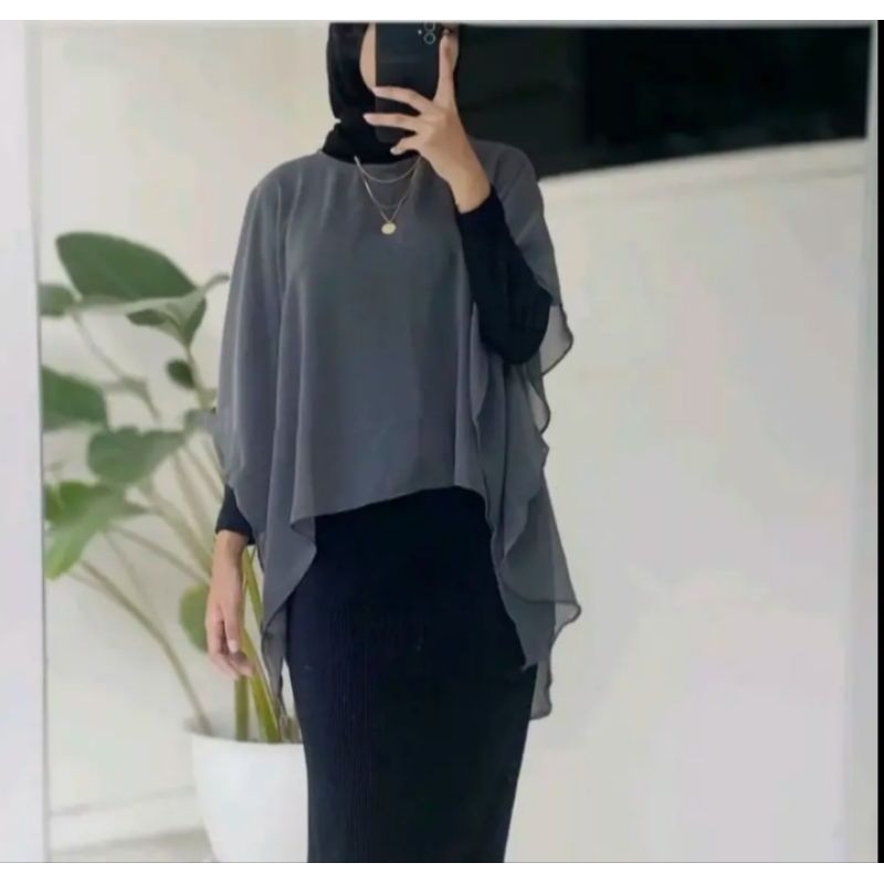 Jual Baju Outer Atasan Ceruty Babydoll Model Fashion Muslim Outfit ...