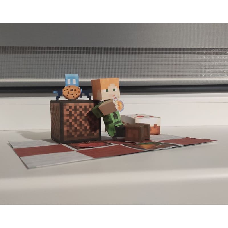 Jual Lembaran pola karakter minecraft piknik (2PP-B4) | Shopee Indonesia