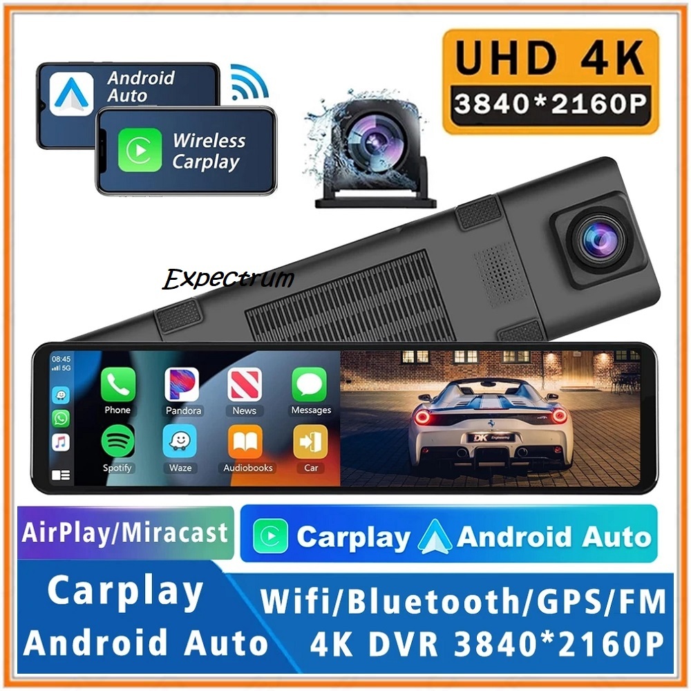 Jual CAR DVR / Dashcam mobil 11.26" 4K + GPS + WIFI, Support Android ...