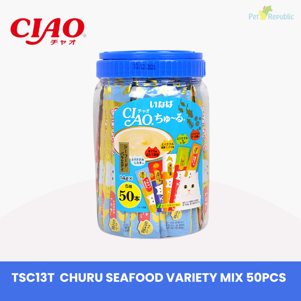 Jual CIAO Snack Kucing Liquid Churu Variety Mix Flavor 50pcs | Shopee Indonesia