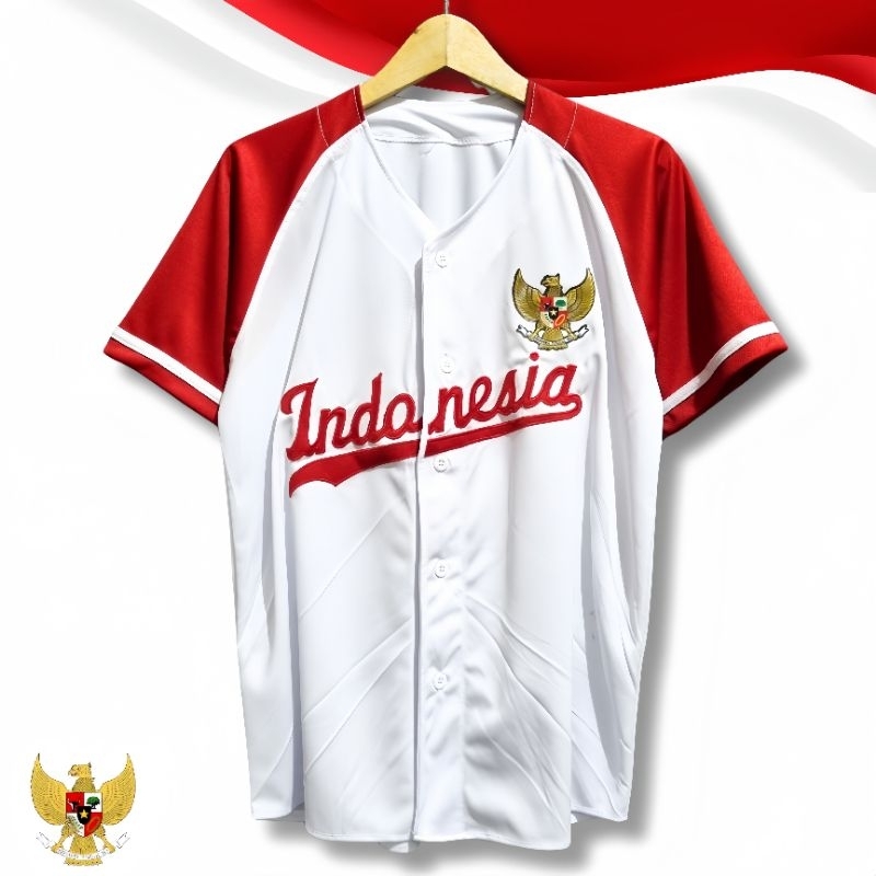Jual Jersey Baseball Indonesia Kemerdekaan HUT RI Merah Putih Unisex Kaos Agustusan | Shopee ...