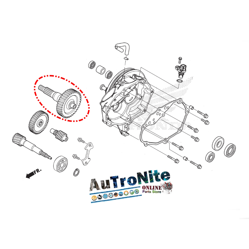 Jual As Roda Belakang Gear Comp Final 45 T 23430-K1A-N80 Ori Honda Beat ...