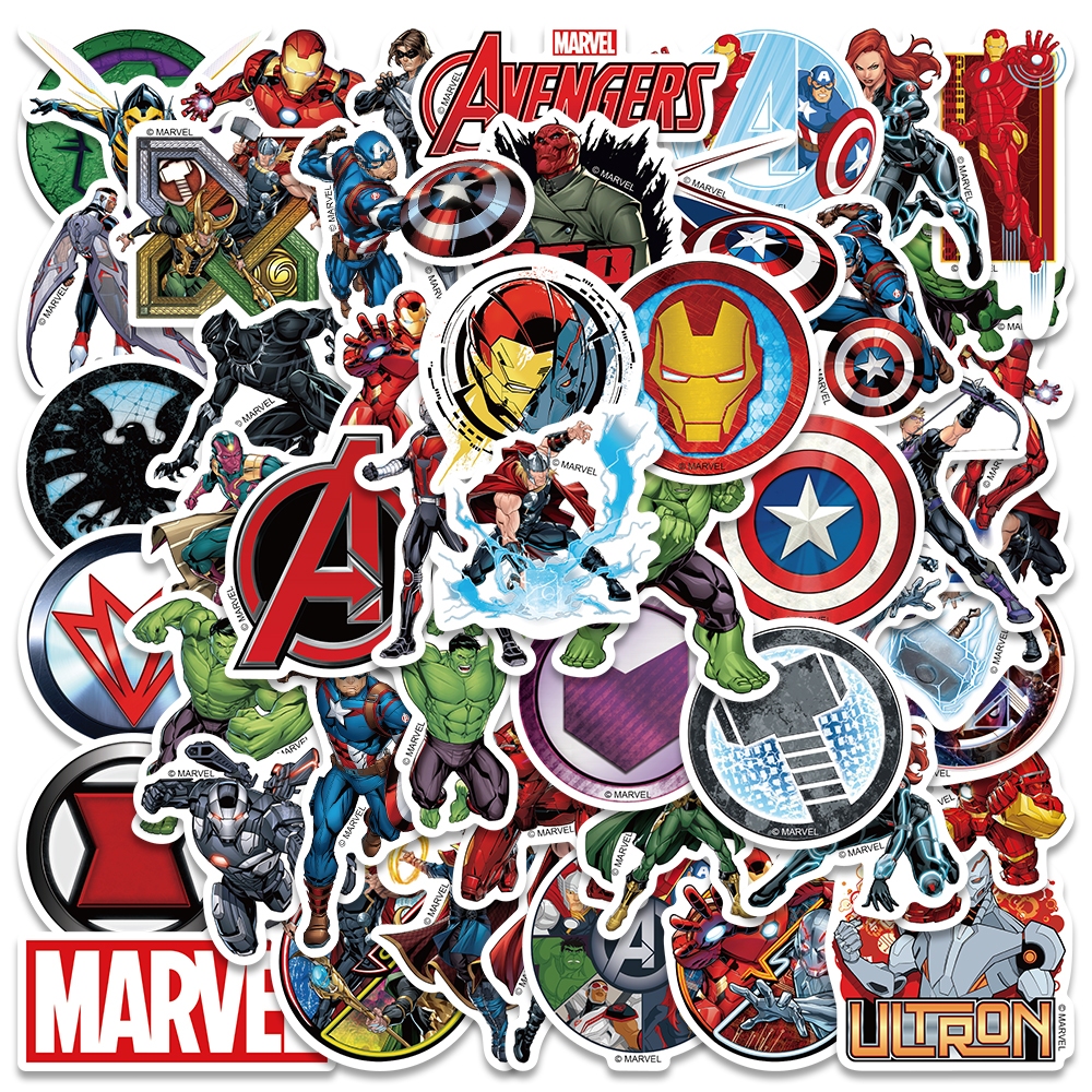 Jual [50PCS]Stiker Keren Avengers Stiker Lucu Pack Marvel Film Stiker ...