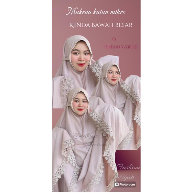 Jual Mukena/rukuh jumbo dewasa travelling 2in1 resleting renda bawah ...