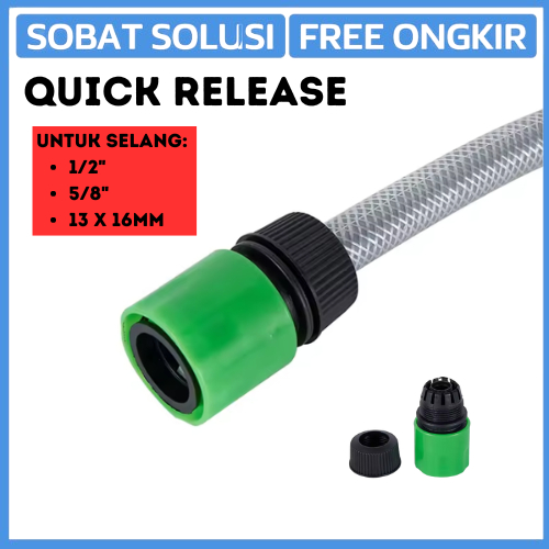Jual QUICK RELEASE 1/2 - 5/8 SELANG PE 13 X 16 TAP KONEKTOR FAUCET ...
