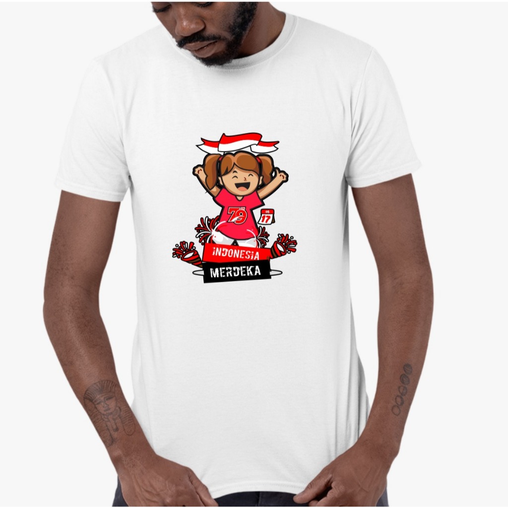Jual Kaos Tshirt Baju Atasan Pakaian Distro Dirgahayu indonesia RI 79Th ...