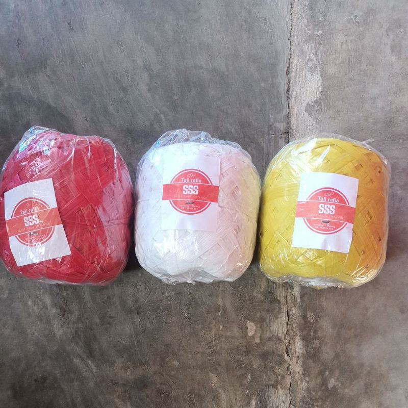 Jual TALI RAFIA WARNA MERAH, PUTIH, BIRU, HIJAU, KUNING, BIRU | Shopee ...