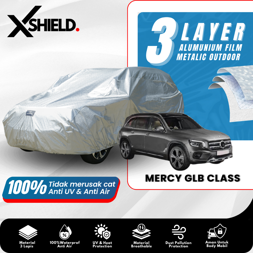 Jual 3 Layer Cover Mobil MERCY GLB CLASS Alumunium Film Metalic Outdoor ...