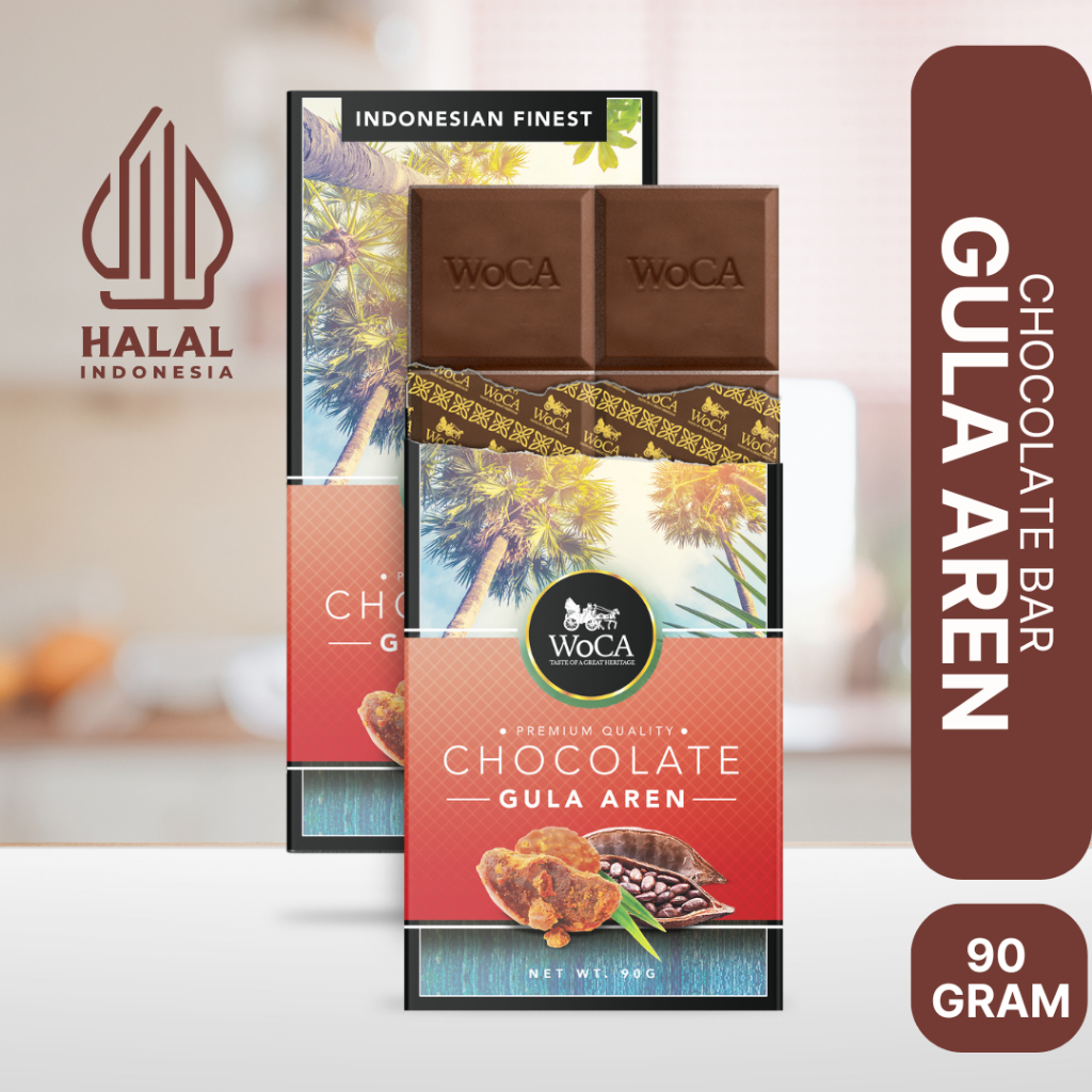 Jual WoCA Premium Chocolate Bar - Cokelat Batang Rasa Gula Aren - 90 ...
