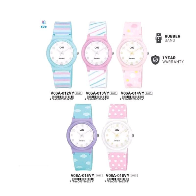 Jual QQ/QnQ - V06A series (007-011) Jam Tangan Wanita - Resin - Original | Shopee Indonesia
