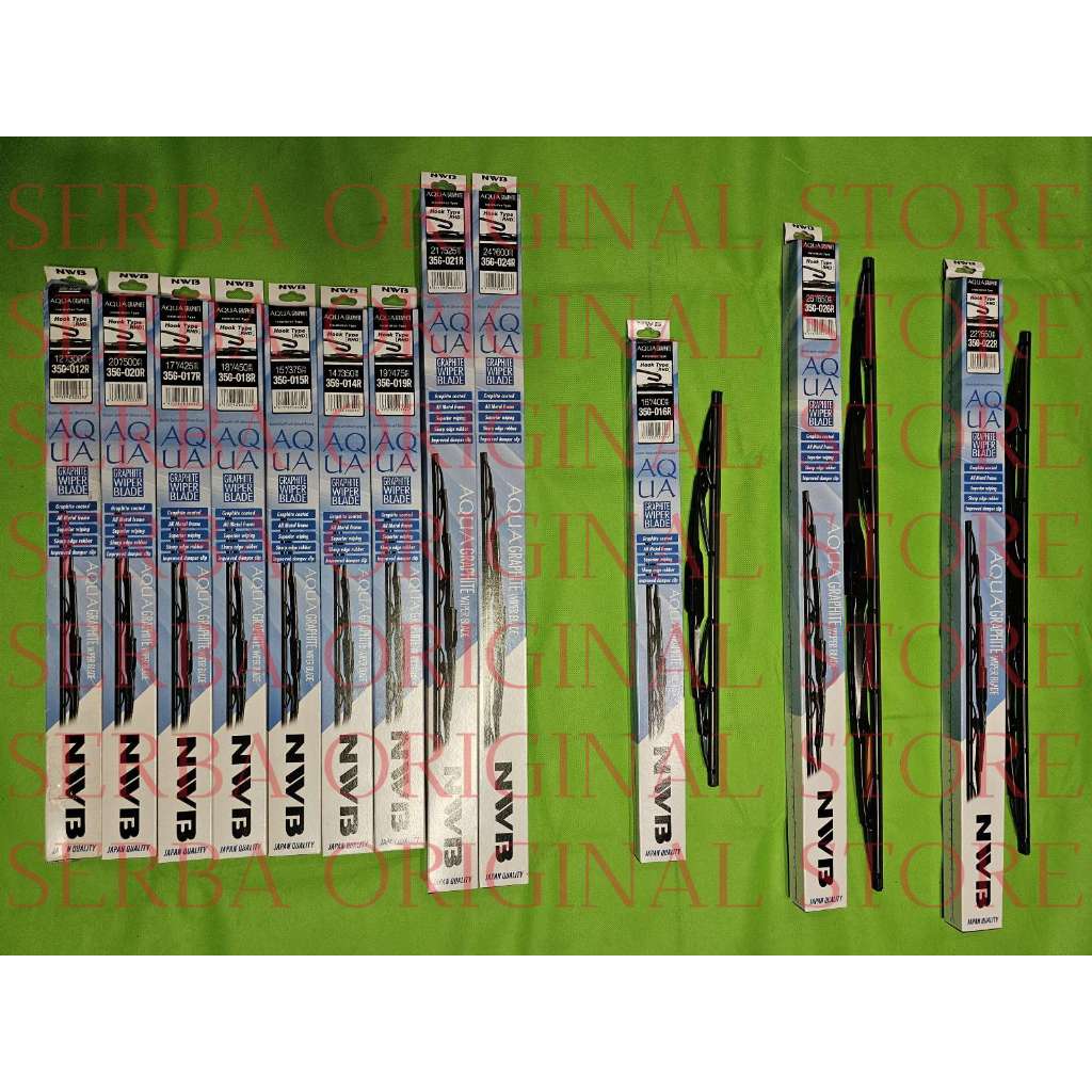 Jual Wiper Depan TOYOTA KIJANG INNOVA 2004-2015 uk. 24 & 16 ORIGINAL ASLI merk NWB AQUA GRAPHITE ...