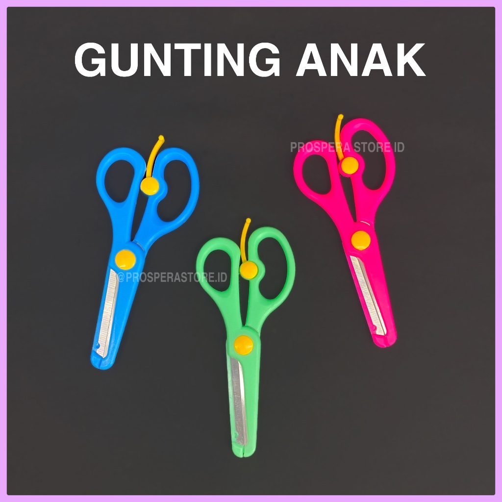 Jual Gunting Aman ANAK Kepala Bulat / Safe Scissors / Kids Friendly ...