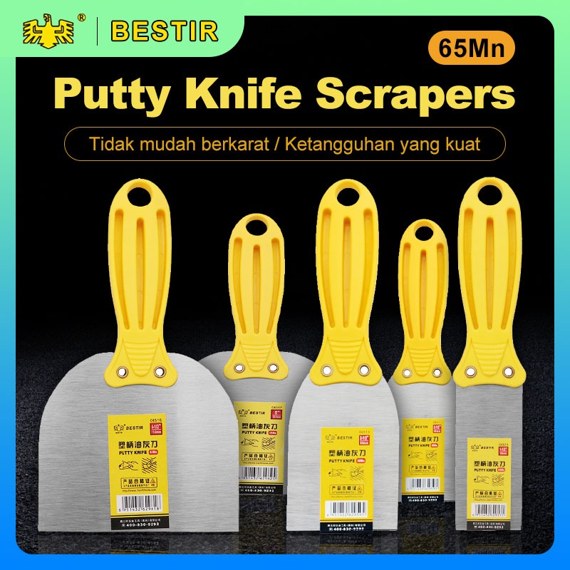 Jual Kape Putty Knife Scraper 1/2/3/4/5/6" Inch Metal Stainless Steel ...