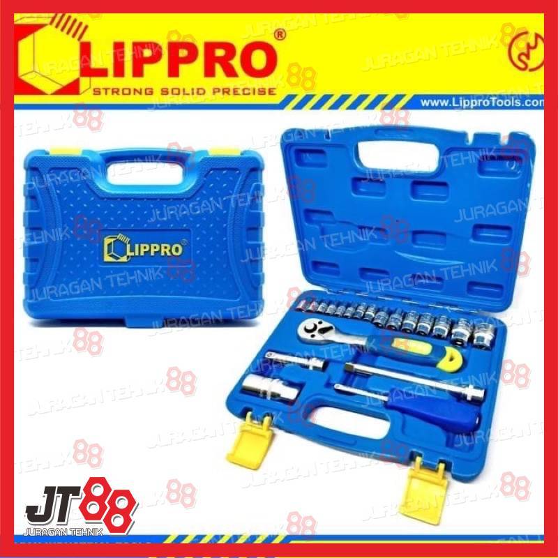 Jual LIPPRO KUNCI SOK SET 21 PCS BOX PVC 6 PT KUNCI SOCK SHOCK SET ...