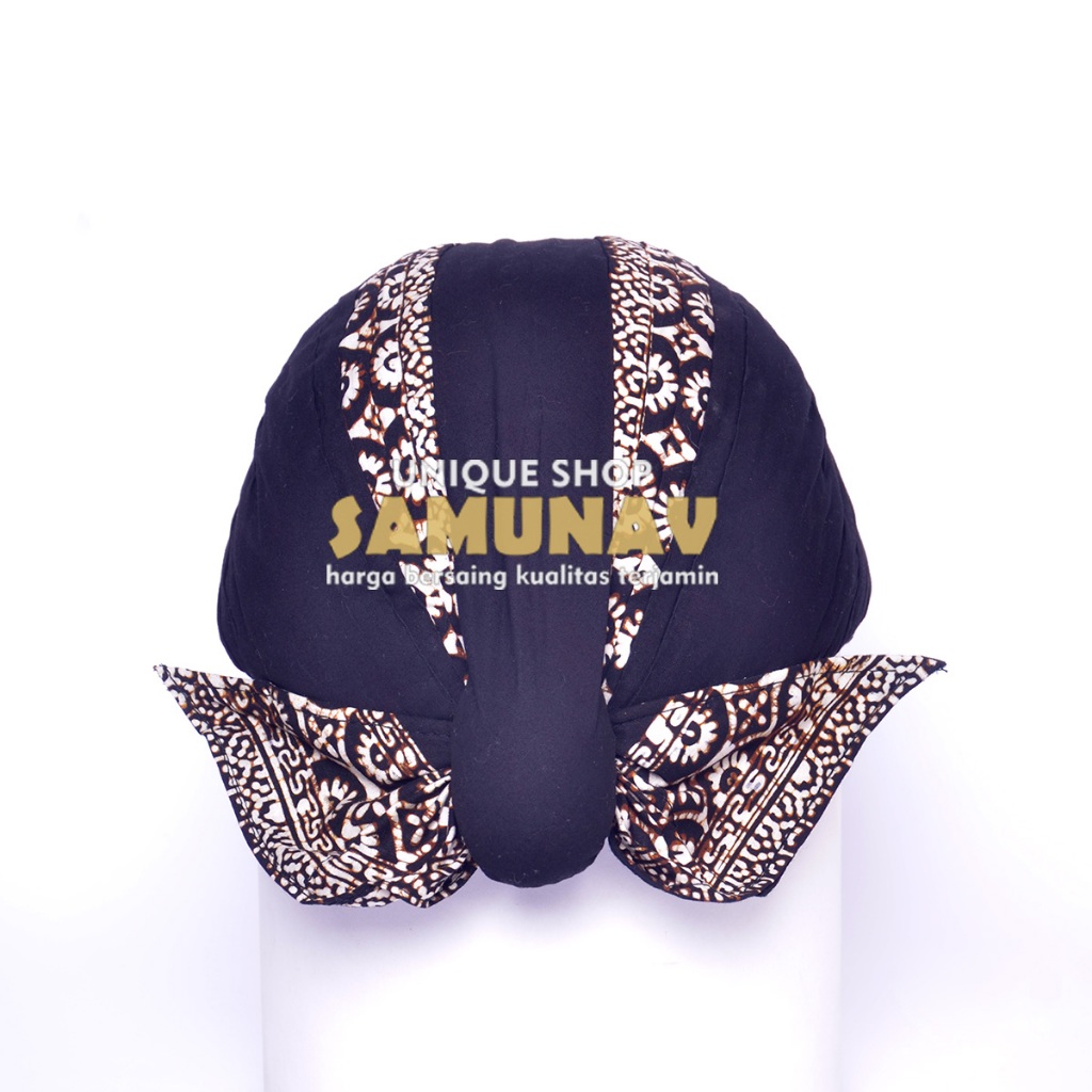 Jual Blangkon Mataram Halus Royal Quality Hitam Motif Semongko tanpa sidangan | Shopee Indonesia