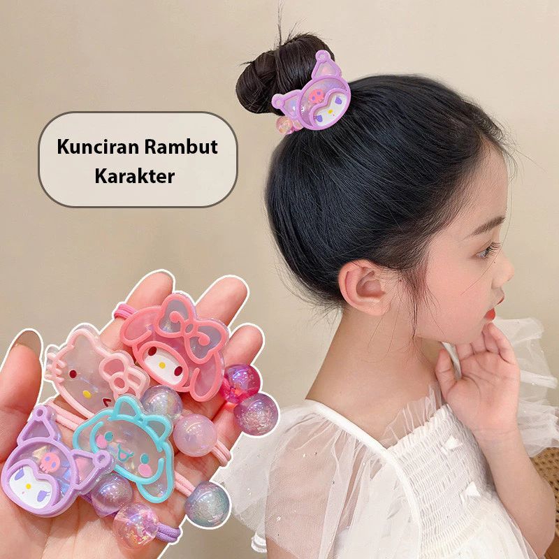 Jual IKAT RAMBUT ANAK KARAKTER LUCU MODEL KOREA / KUNCIRAN ANAK LUCU ...