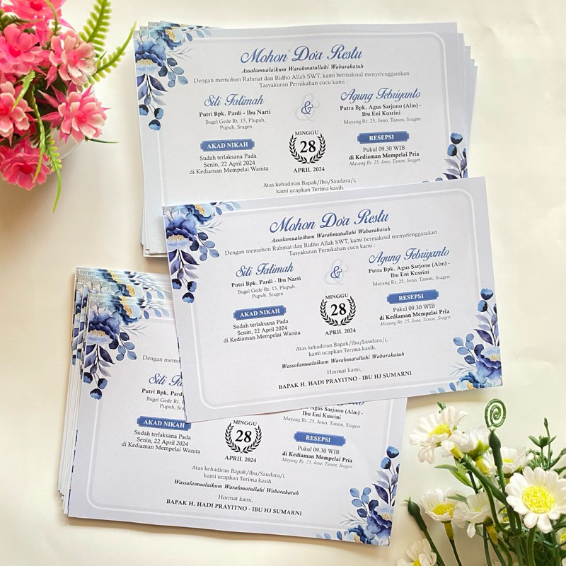 Jual Undangan Tasyakuran Nikah Untuk Box Nasi | Shopee Indonesia