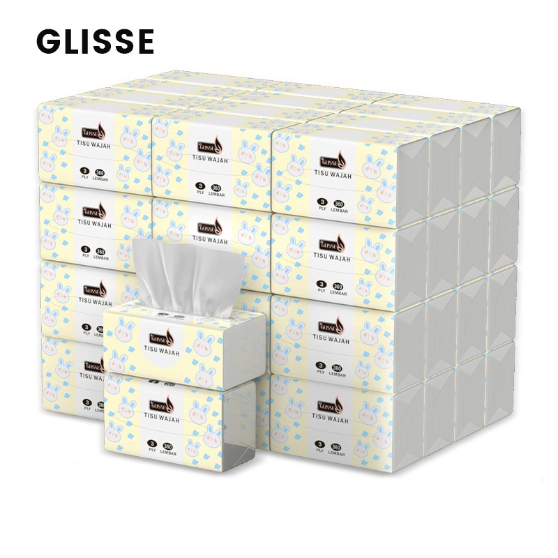 Jual 【30 Pack Promosi】Glisse Tisu Wajah 360 Lembar Tisu Wajah Halus dan ...