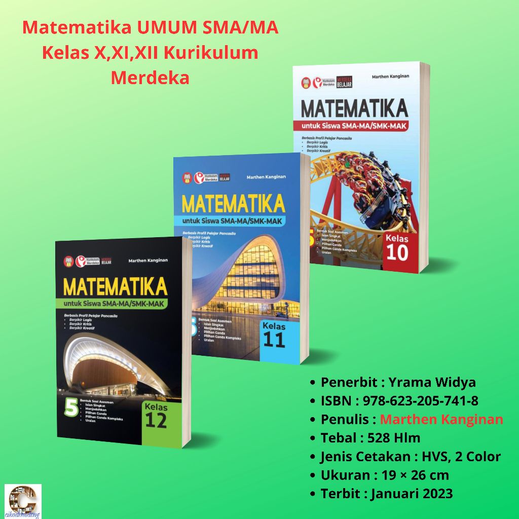 Jual Buku Matematika Umum SMA/MA X-Matematika Umum SMA/MA XI-Matematika Umum SMA/MA XII ...