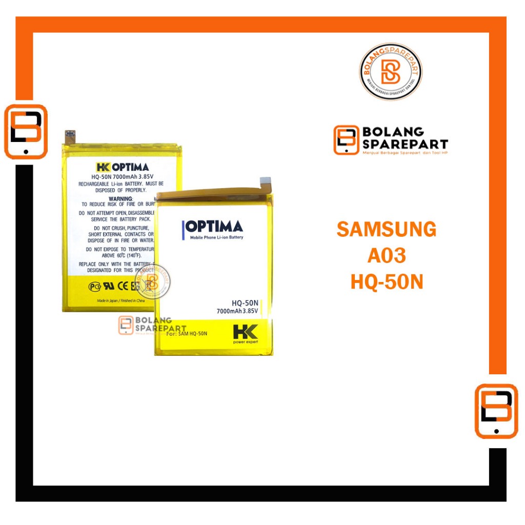 Jual BATERAI BATRE SAMSUNG A03 A035F / A03 CORE A032F HQ-50N HK OPTIMA ...