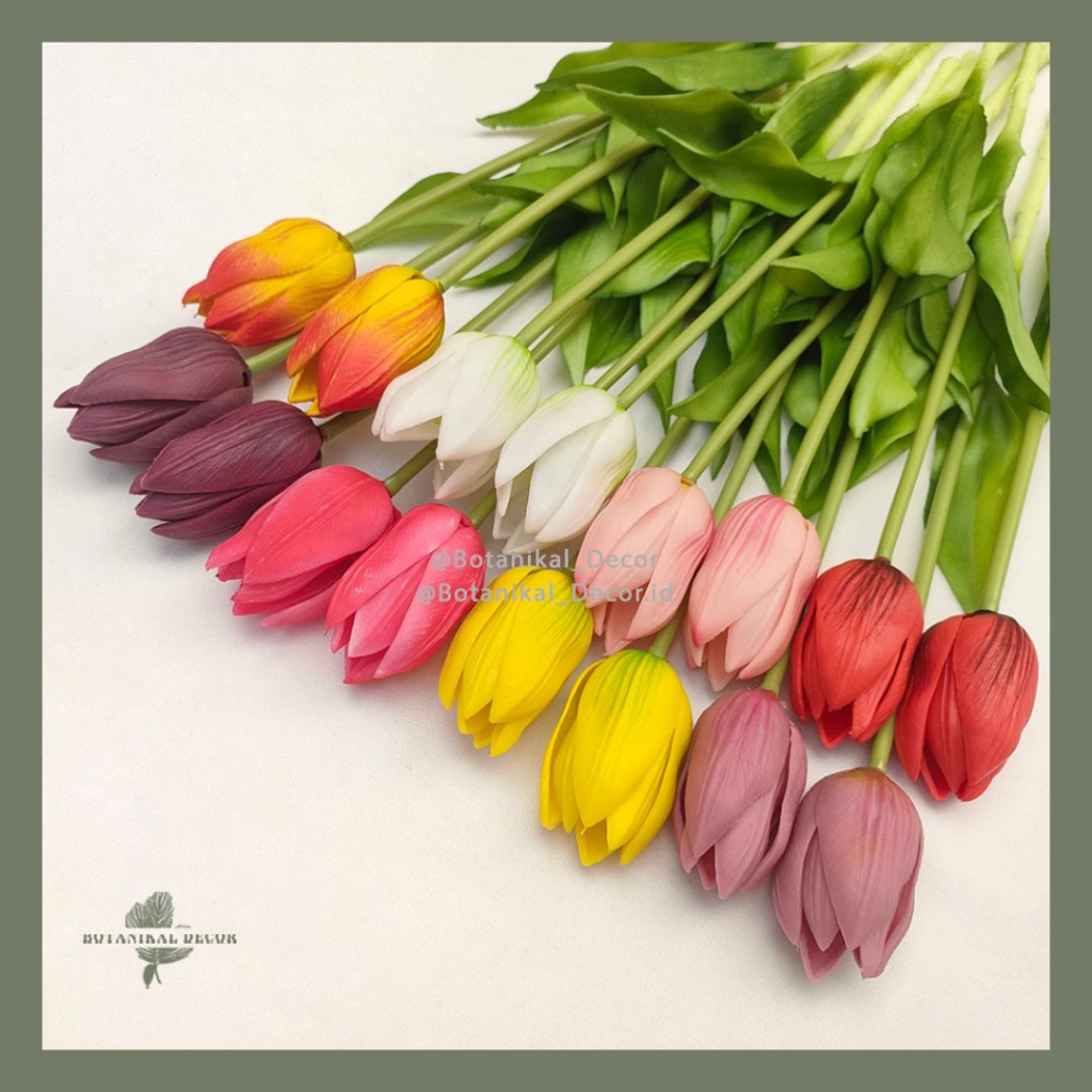 Jual Artificail Tulip Latex Real Touch Bunga Tulip Premium Artificial ...