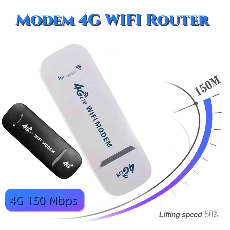 Jual Wireless Modem Wifi 4G 150Mbps All Operator Mobile WiFi USB 4G Support for All Sim Card ...