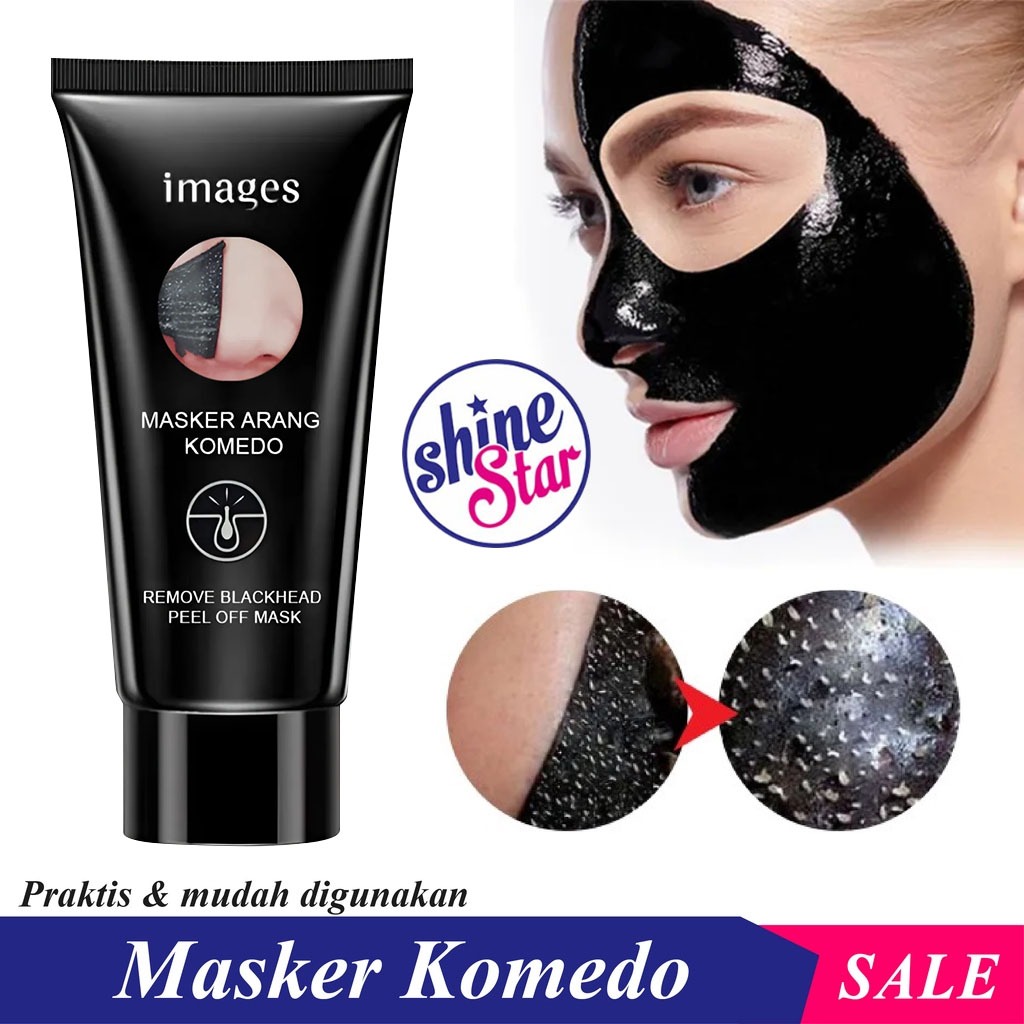 Jual IMAGES Masker Komedo Wajah dan Hidung Arang Activated Carbon Black ...