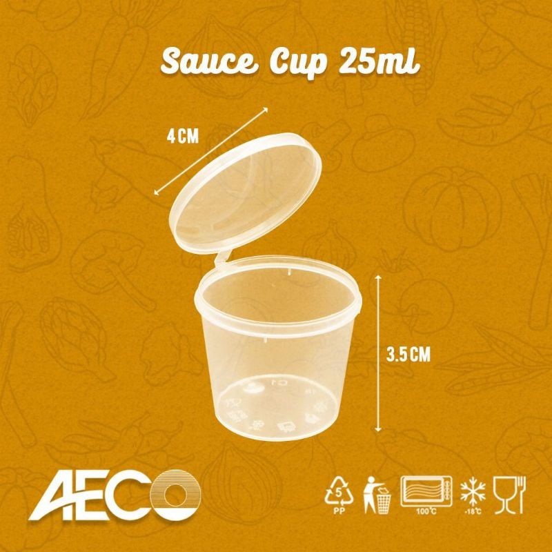 Jual Thinwall Cup 25 ml / Cup Sambal / Cup Saos / Sauce Container (50 ...