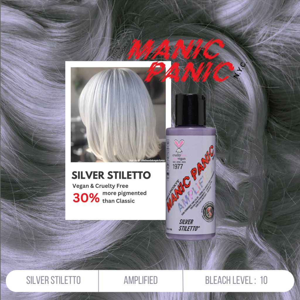 Jual Manic Panic Amplified Silver Stiletto | Shopee Indonesia