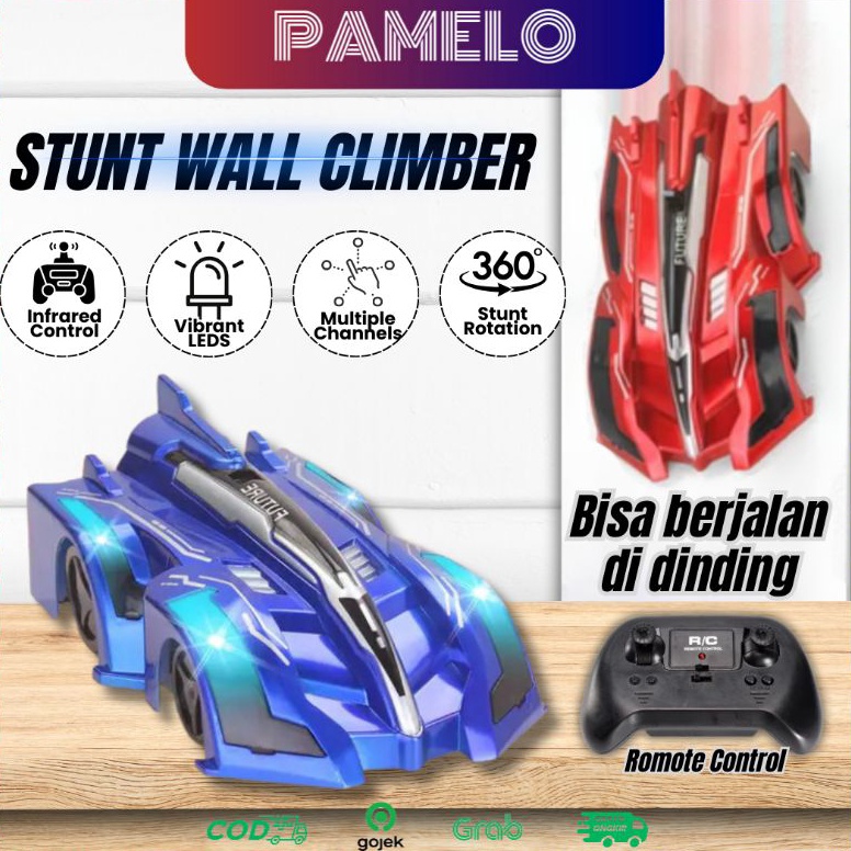 Jual KODE W15R PAMELO Mobil Cicak Climbing Car Mobil Bisa Jalan di DindingRC Wall Smart Remote ...