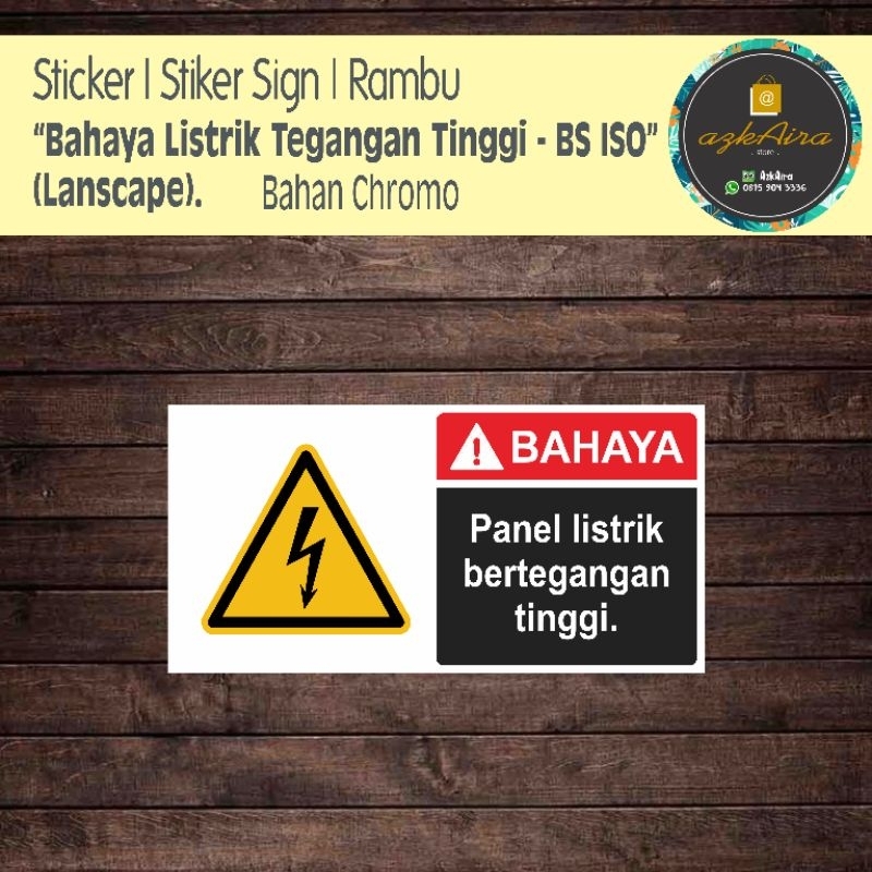 Jual Sticker Stiker Sign Bahaya Listrik Tegangan Tinggi - BC ISO ...