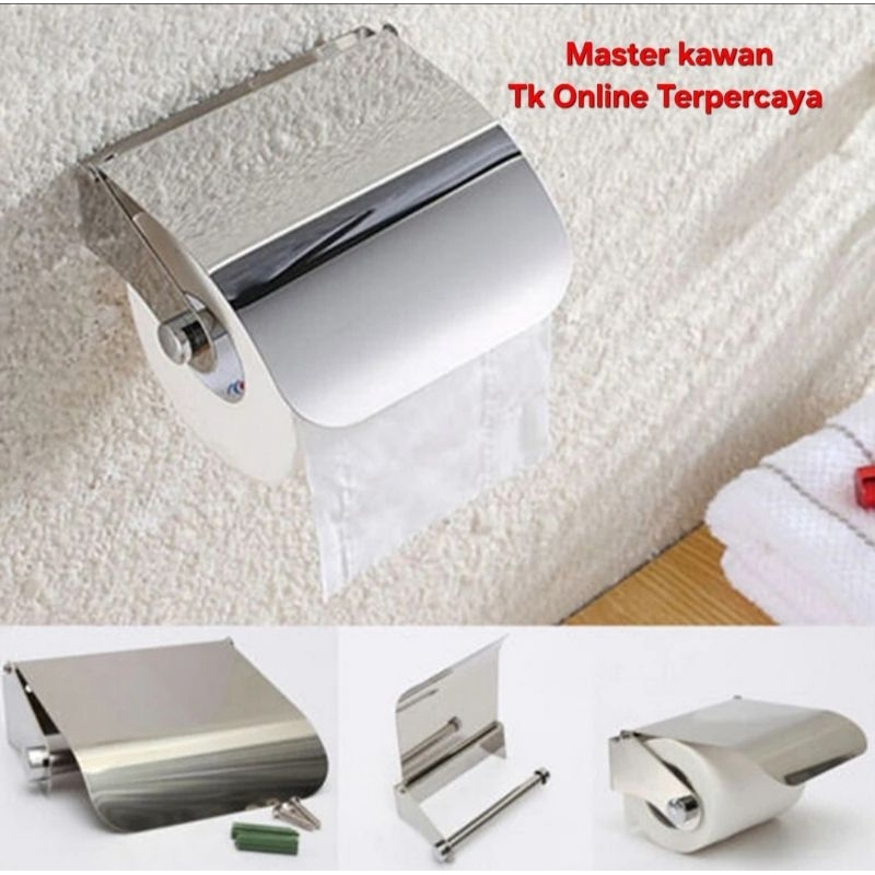 Jual Tempat Tissue Roll Stainless SUS 304 /Tempat Tissue Toilet Gulung ...