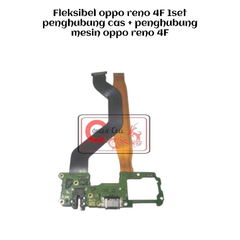 Jual Fleksibel oppo reno 4F 1set papan conetor caz + penghubung cas ...