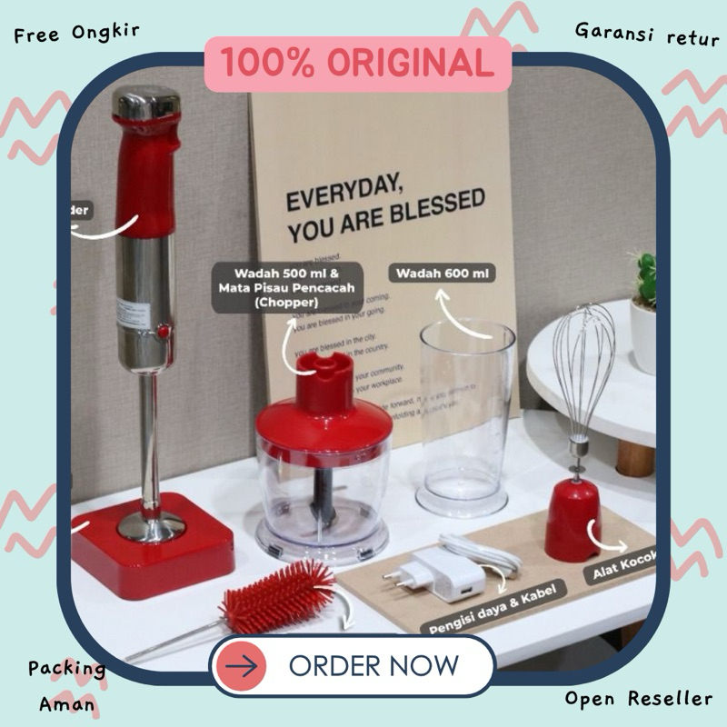 Jual Tokebi Hand Blender Cordless Tanpa Kabel | Shopee Indonesia