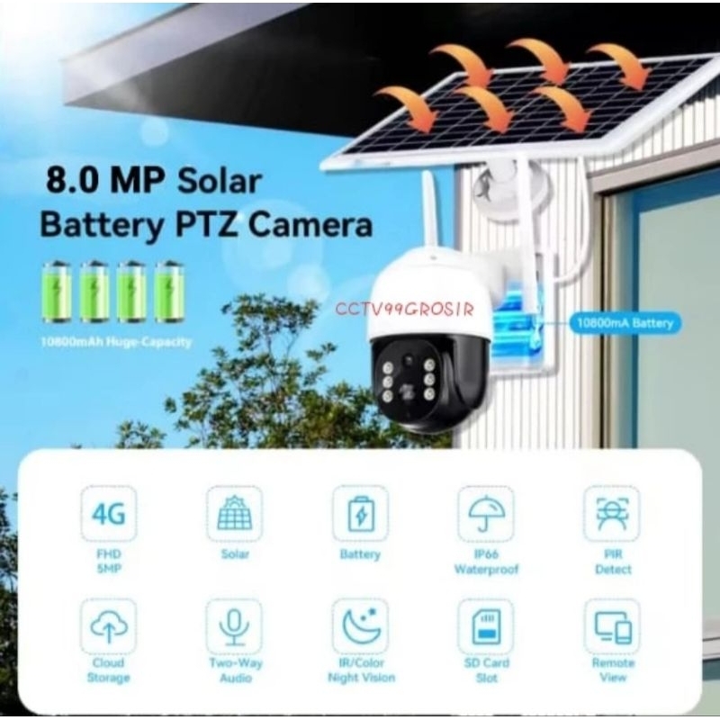 Jual Ip cam Solar Panel 4G GSM SIM card cctv 8MP Sped dome PTZ Outdoor ...