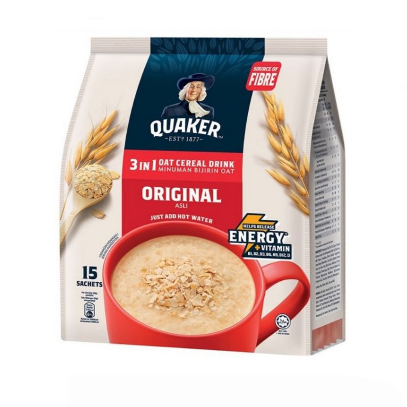 Jual QUAKER 3 in 1 Original Oat Sereal Malaysia (15 sachet) | Shopee ...