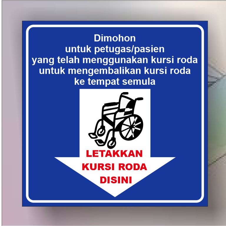 Jual Stiker LETAKKAN KURSI RODA DISINI custom waterproof | Shopee Indonesia