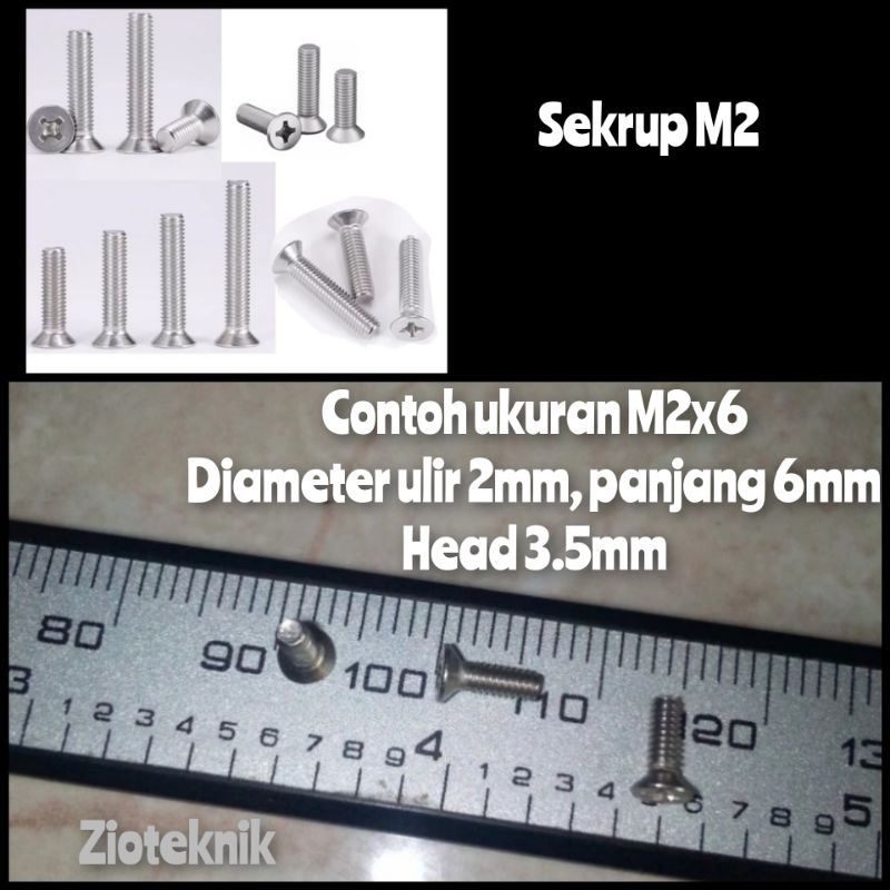 Jual BAUT BAUD SEKRUP SKRUP SCREW LAPTOP NOTEBOOK UNIVERSAL M2 HEAD 3 ...