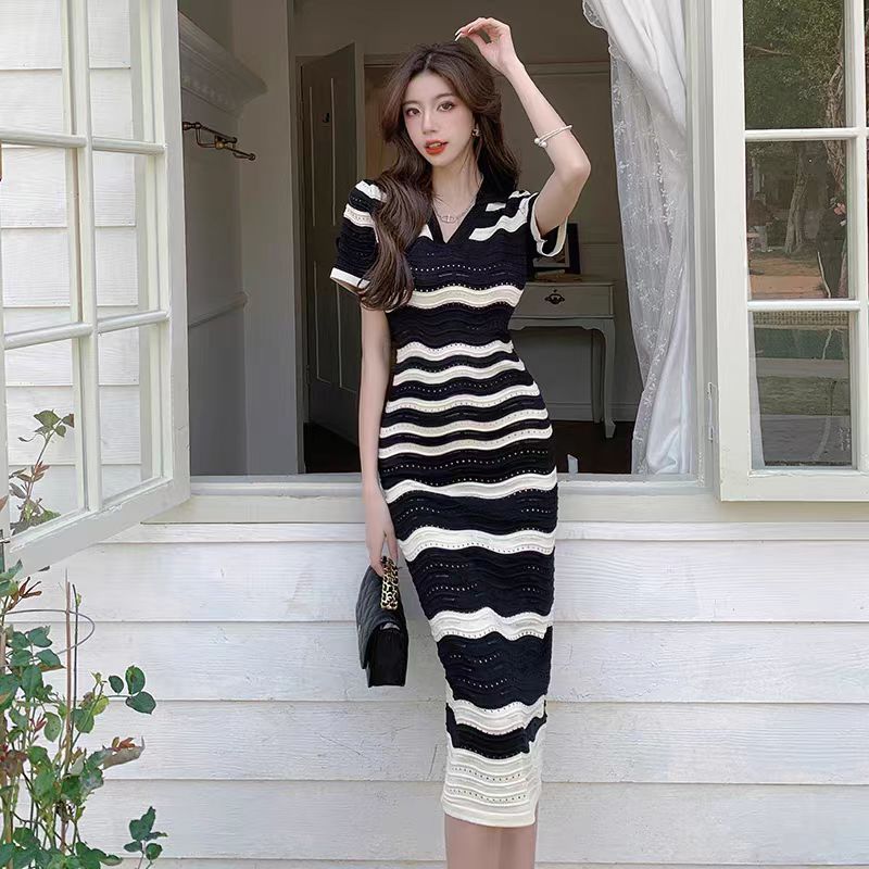 Jual FAN Dress Midi Rajut/Korean Knit Dress/Dress Duyung/Dress Rajut ...