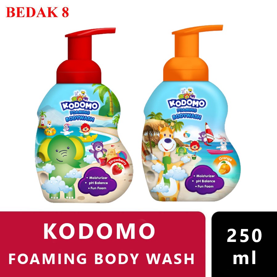 Jual Kodomo Foaming BODY WASH | SHAMPOO Strawberry dan Orange 250ml | Shopee Indonesia