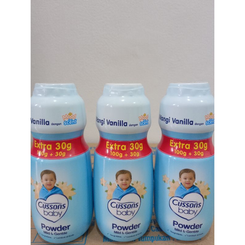 Jual Bedak Cussons Baby Warna Biru Mild & Gentle Wangi Vanilla 100g ...
