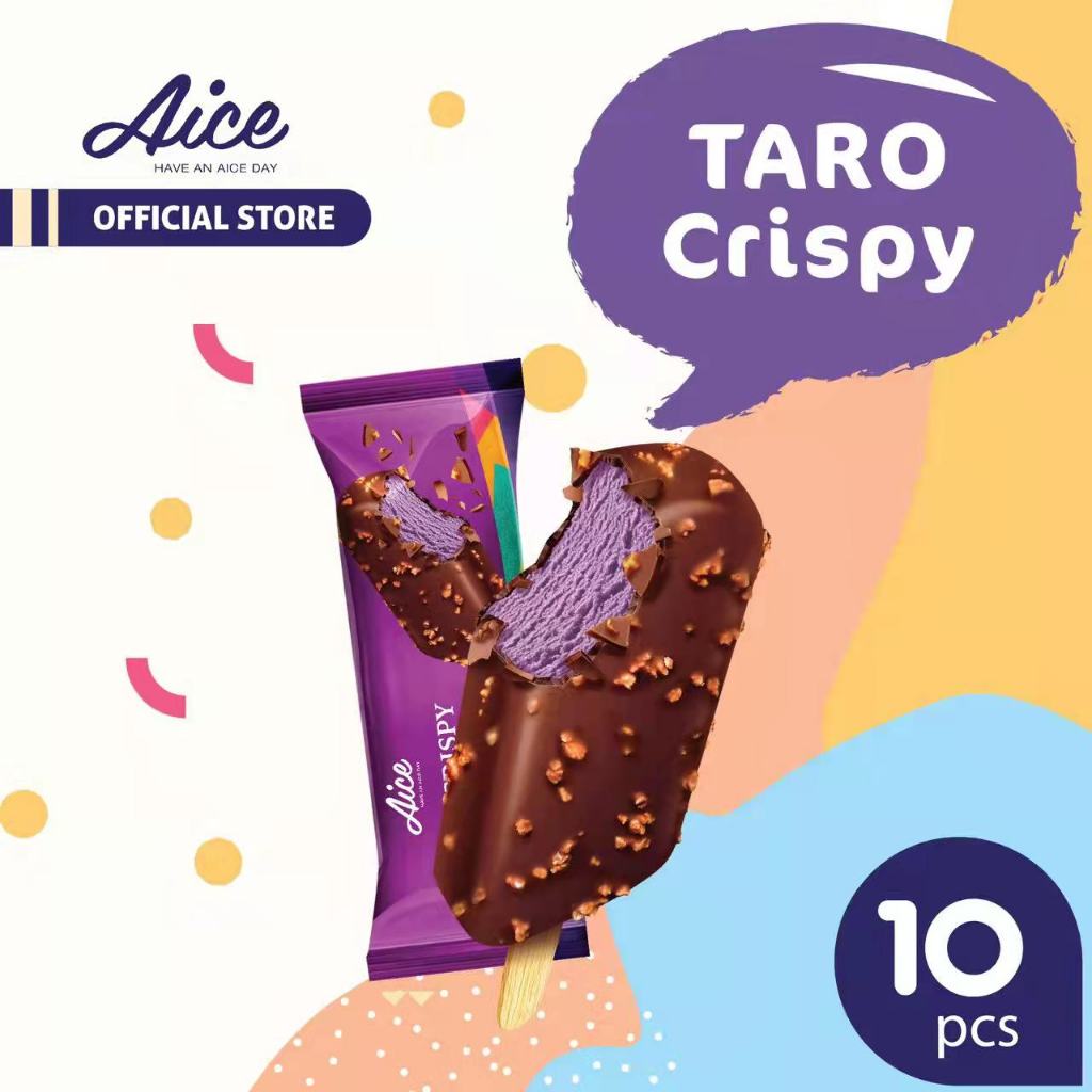Jual Aice Ice Craem Taro Crispy Es Krim Rasa Taro stick isi 10 pcs es ...