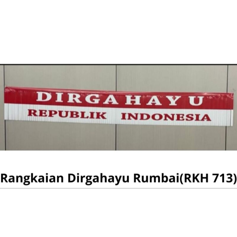 Jual Banner Rumbai Dirgahayu RI /Banner Kemerdekaan Merah Putih ...