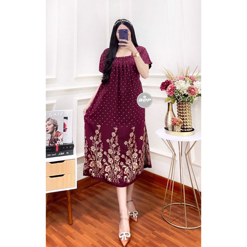 Jual Dianputri - Daster wanita Panjang Rayon Grade A Busui Resleting Depan | Daster chibi ...