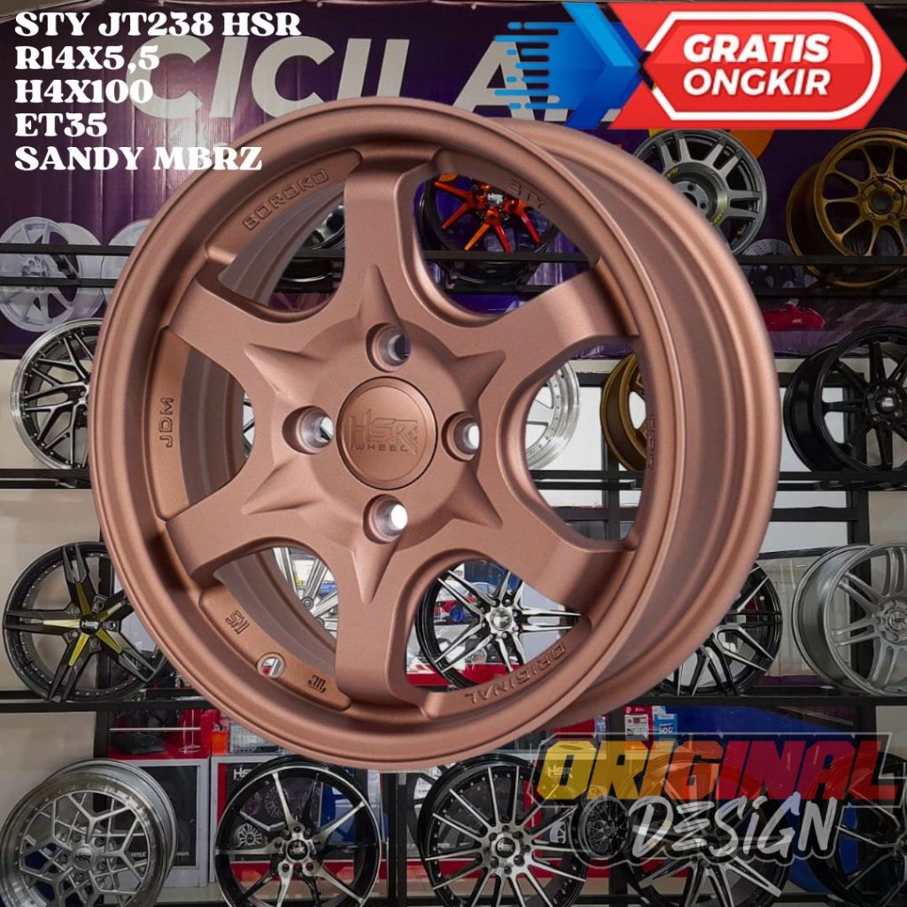 Jual Velg Mobil Ring 14 HSR STY R14 COCOK UNTUK SIRION , MIRAGE , AGYA , AYLA | Shopee Indonesia