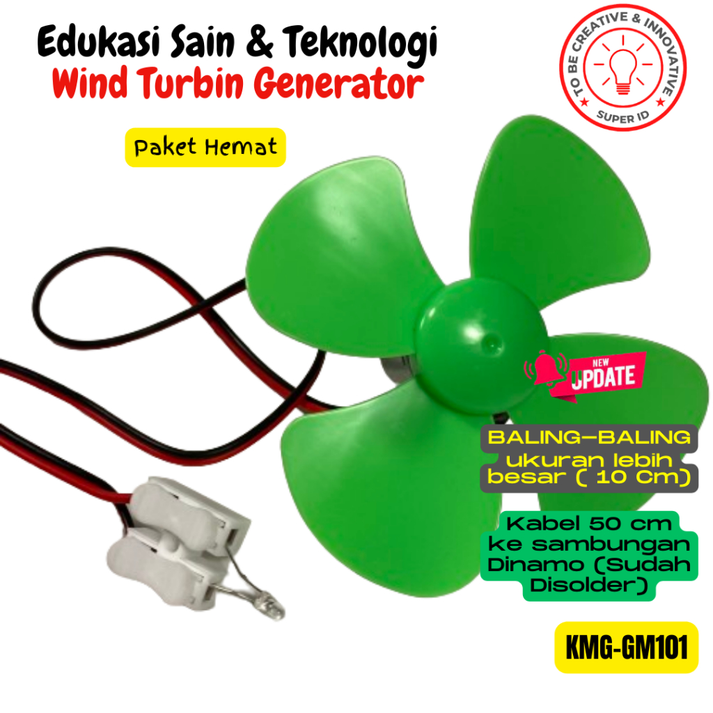 Jual Kit Edukasi Wind Turbine Generator DIY Kit Micro Motor Penghasil ...